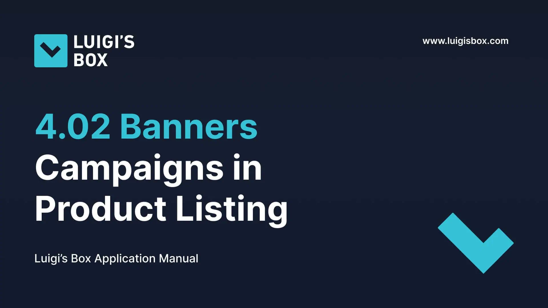 4.02 Banner - Campagne nel Product listing - Luigi's Box